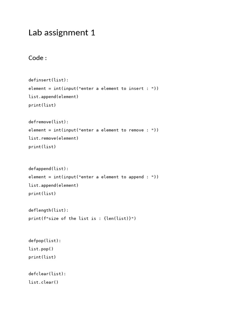 lab assignment 1 (2) | PDF lab assignment 1 (2) | PDF