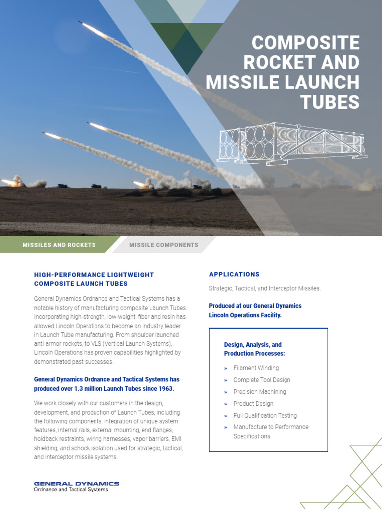 Launch Tubes Brochure 2023 10 V02 | PDF | Fiberglass | Missile