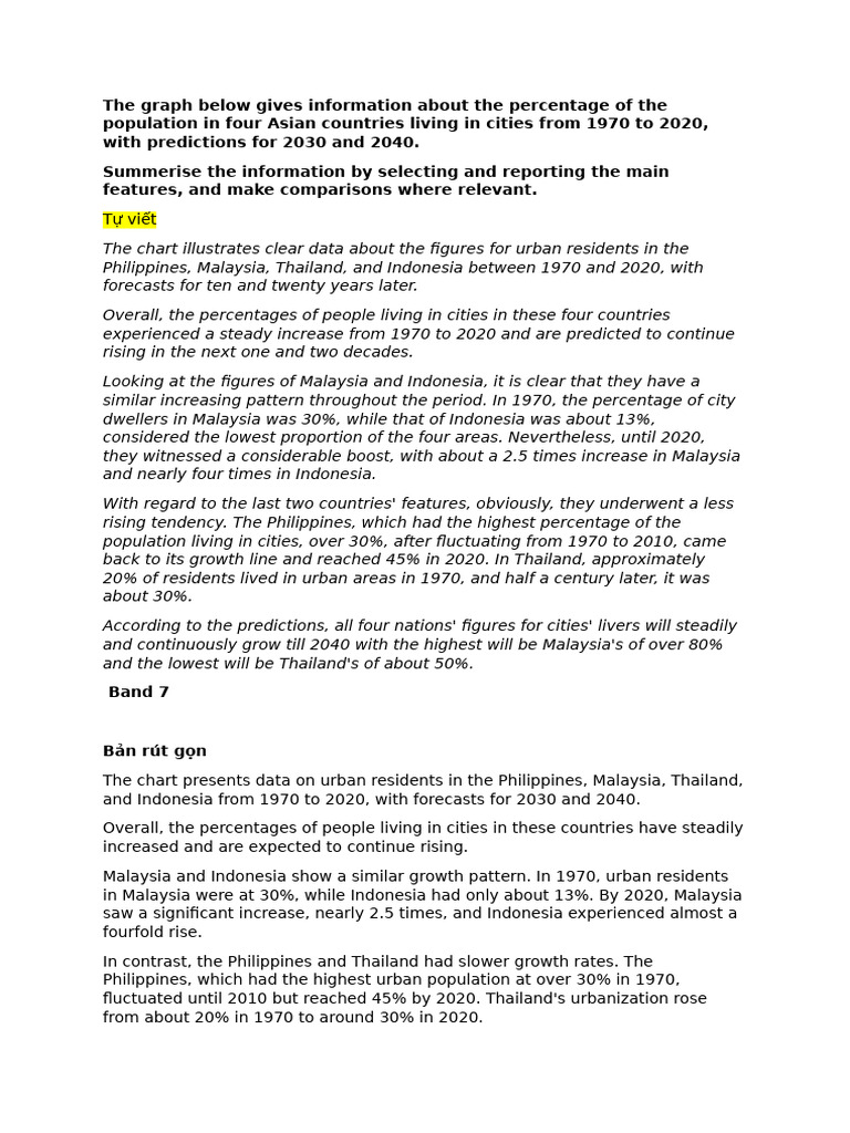 Cam 18 Test 1 Writing Task 1 | PDF | Urbanization | Indonesia