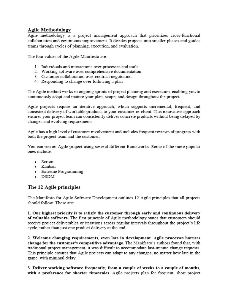 Agile notes | PDF | Scrum (Software Development) | Agile Software ...