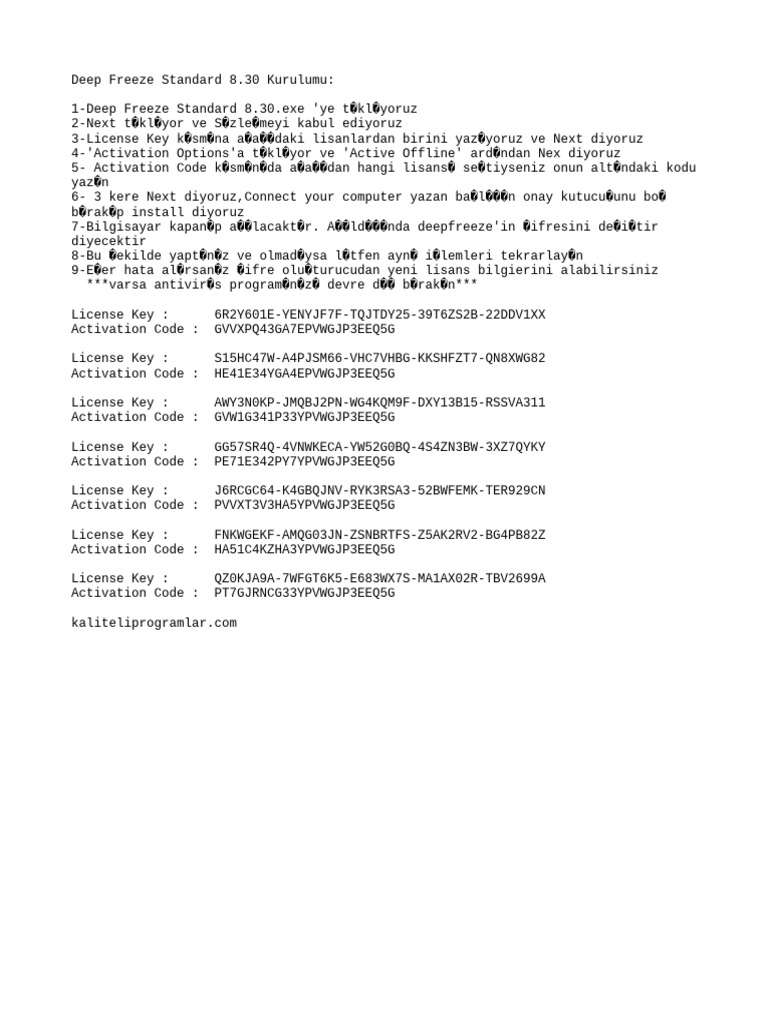 Beni Oku (Kurulum Ve Lisans) | PDF