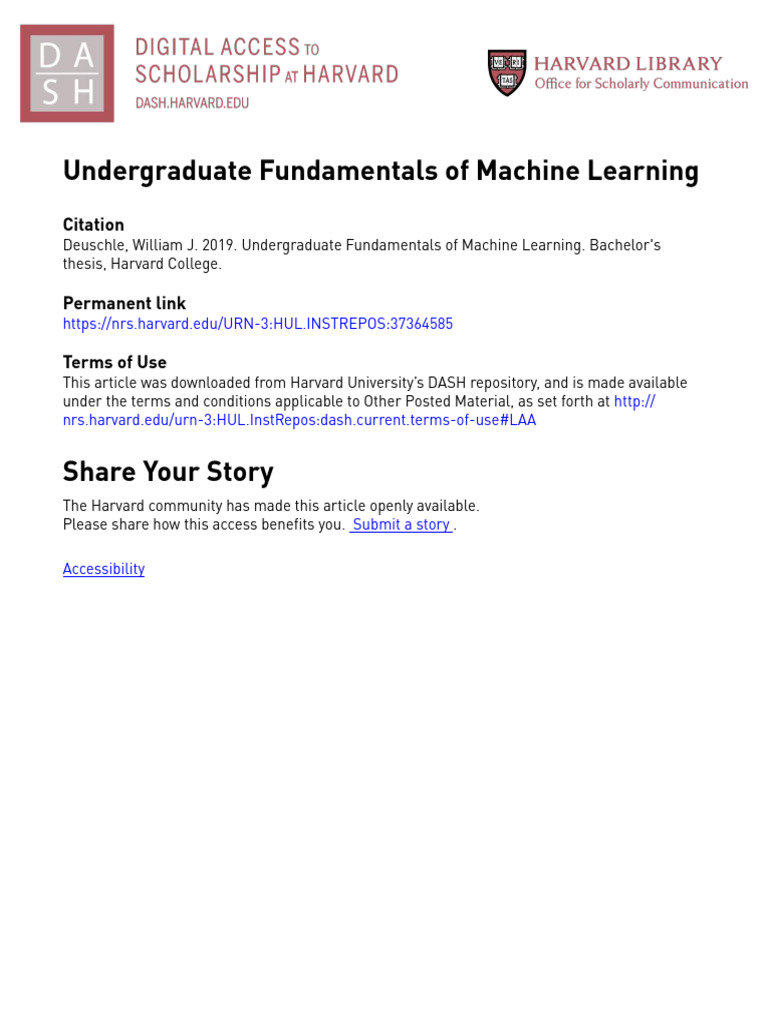 3. Undergraduate Fundamentals of Machine Learning Author William J. Deuschle | PDF | Regression ...