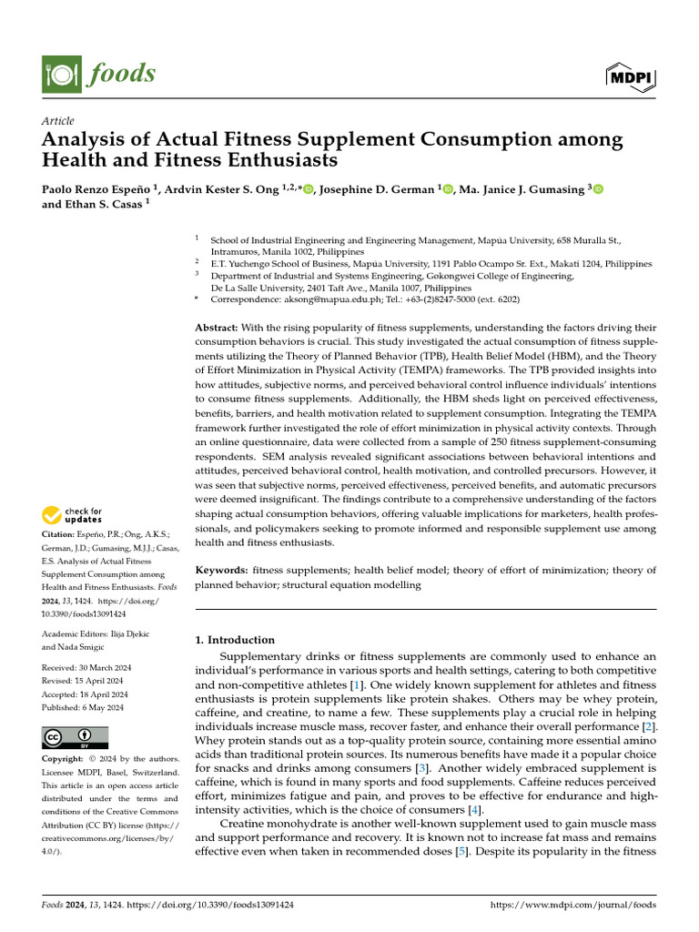 Analysis of Actual Fitness Supplement | PDF | Dietary Supplements ...