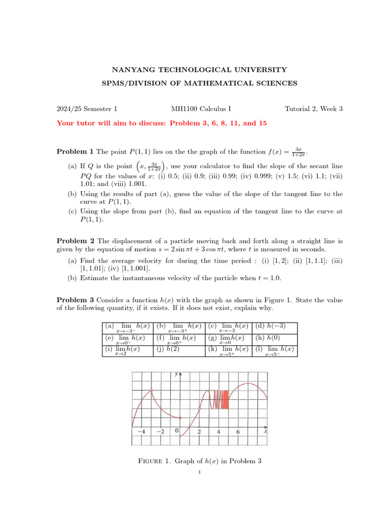 Tut02_2425 | PDF | Slope | Tangent