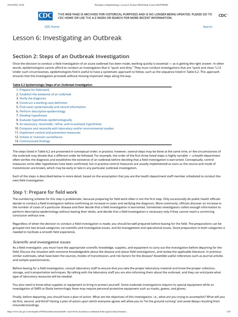 Principles of Epidemiology - Lesson 6, Section 2 - Self-Study Course ...