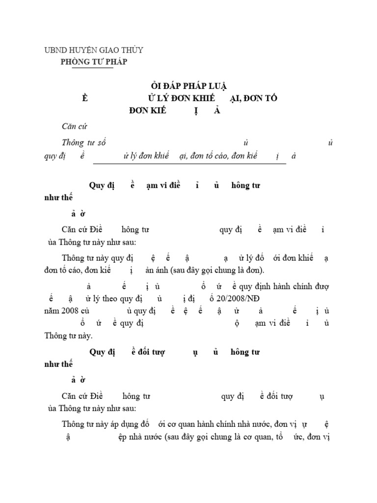hoi-dap-pl-ve-quy-trinh-xu-ly-don-khieu-nai-don-to-cao-don-kien-nghi-phan-anh | PDF