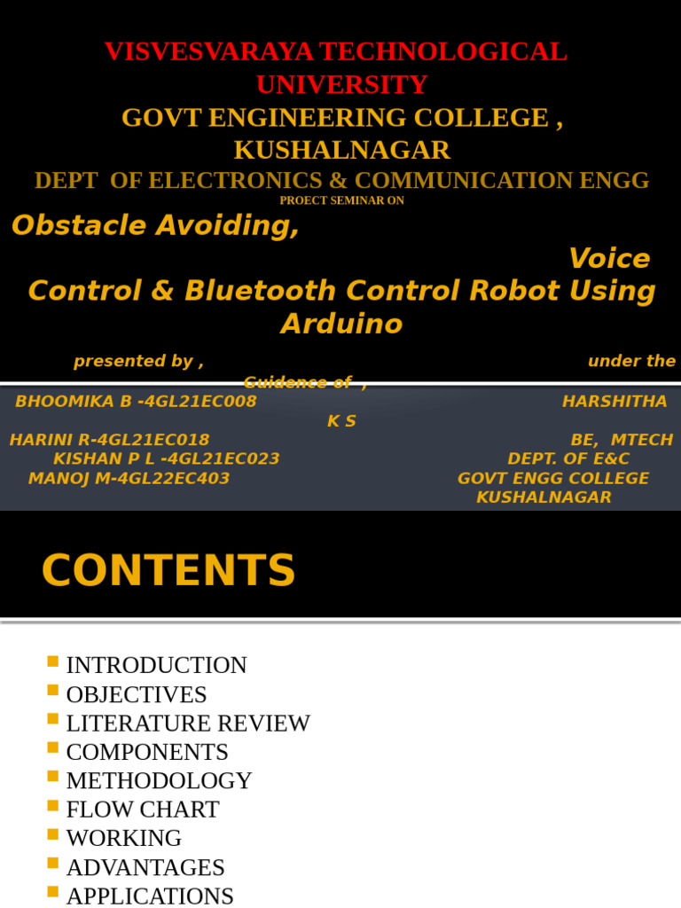 PPT2 On Main Project | PDF | Robot | Robotics