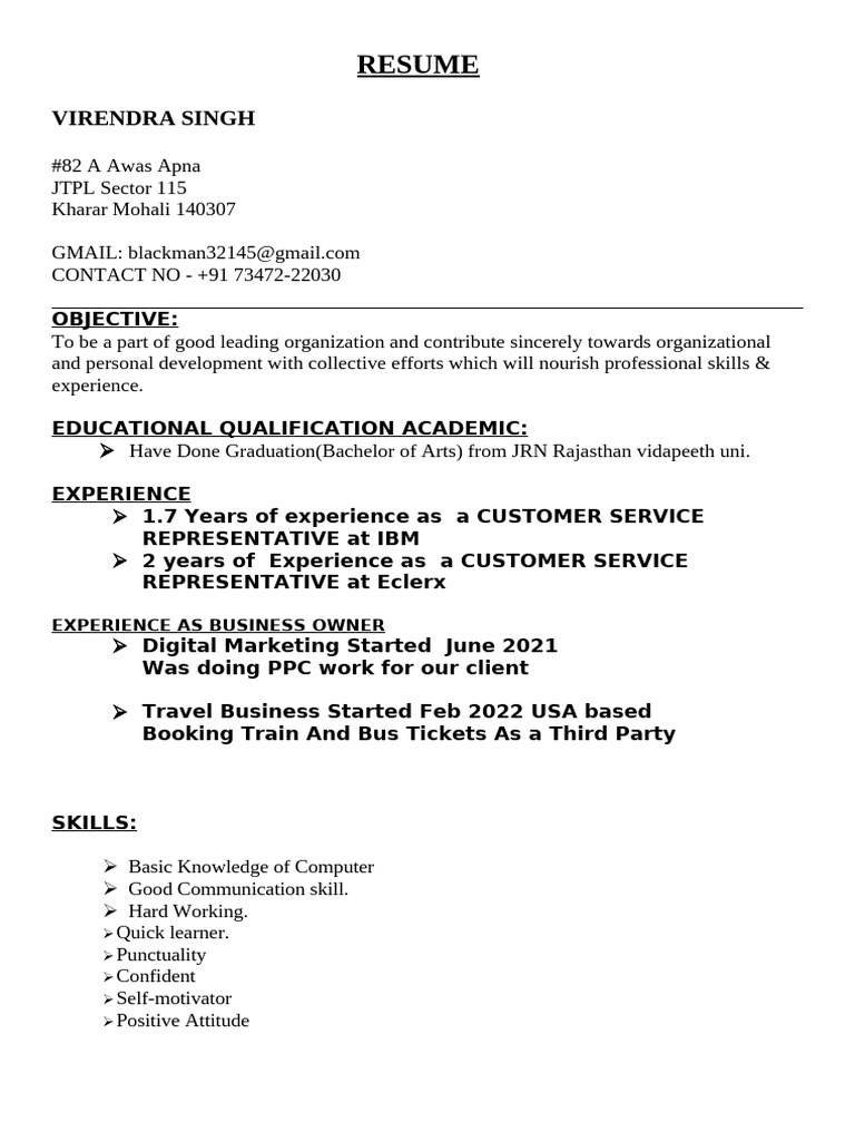 Virendra CV 2 | PDF