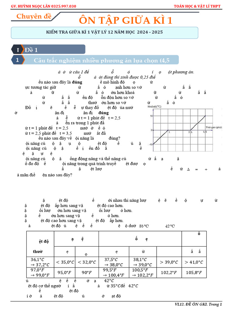 l12 - Bộ Đề Ôn Gk1 - Cn | PDF