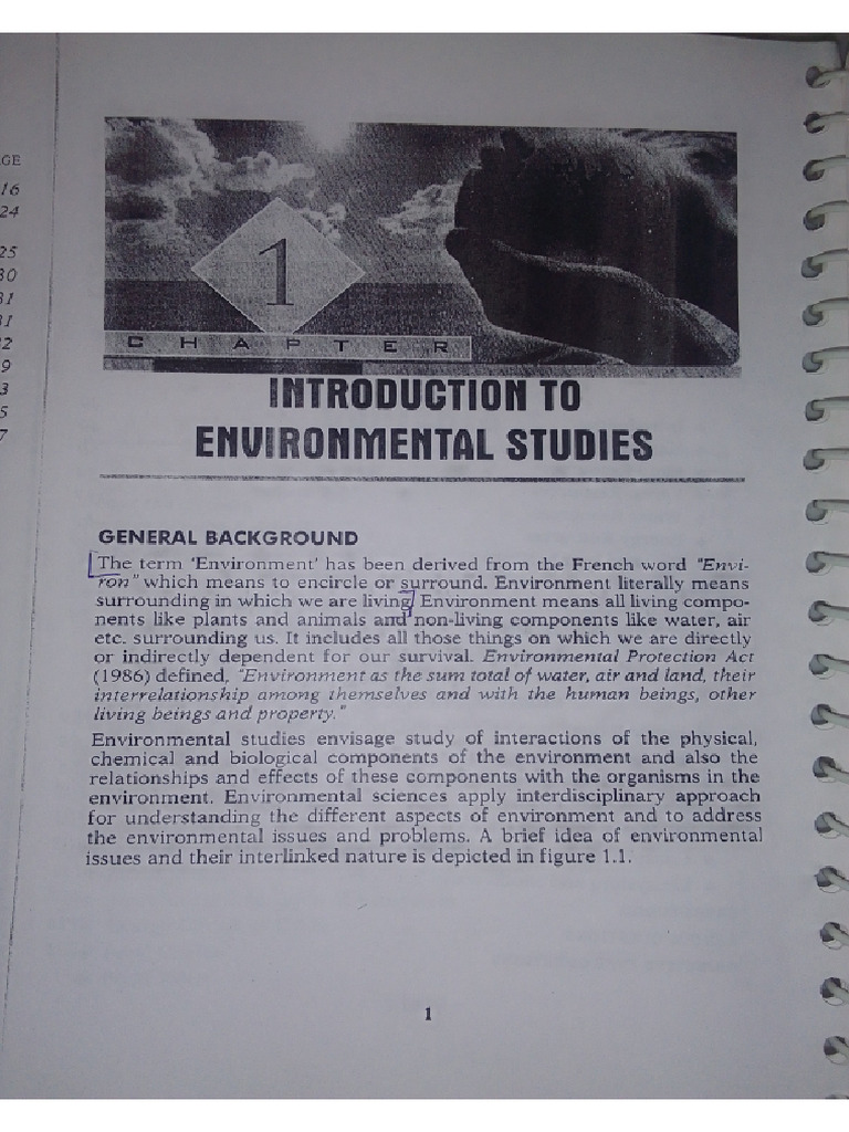 ch1 - Introduction To Environmental Studies | PDF