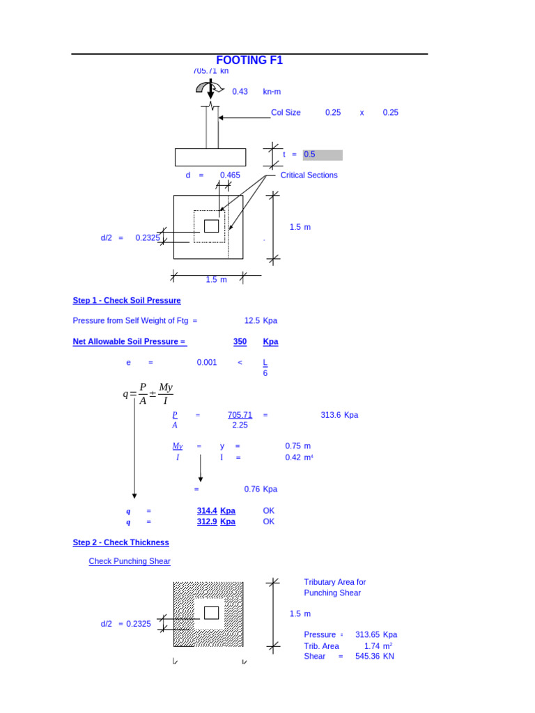 footing | PDF | Pressure