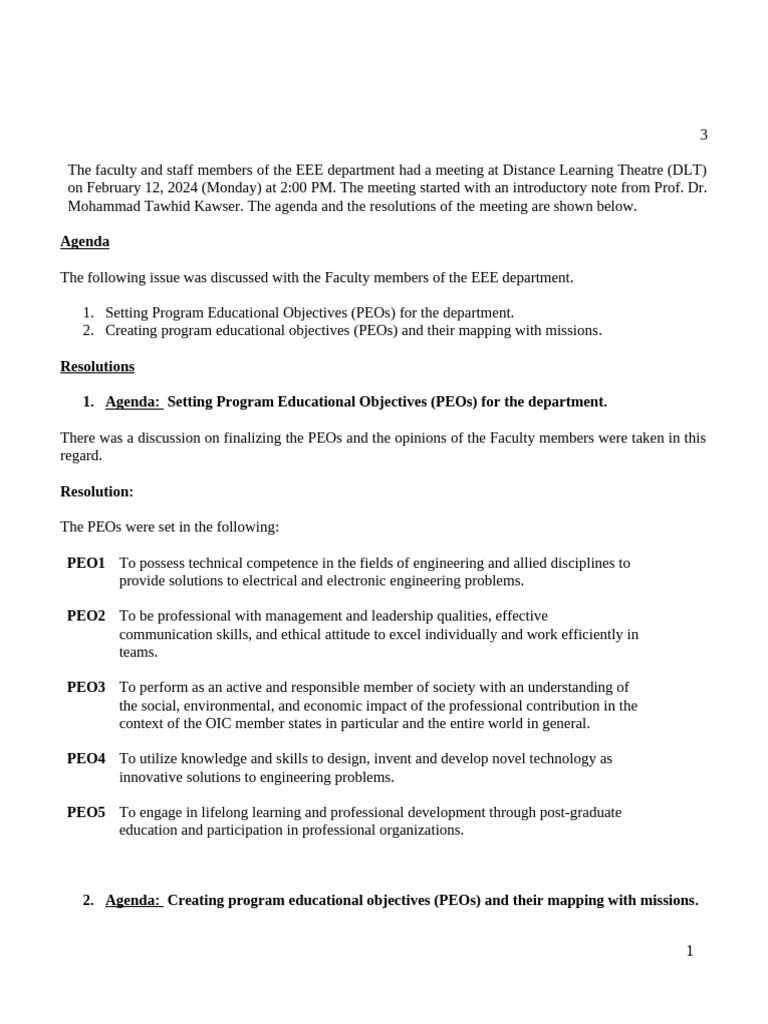 PEO and Mapping1 | PDF | Engineering | Cognition