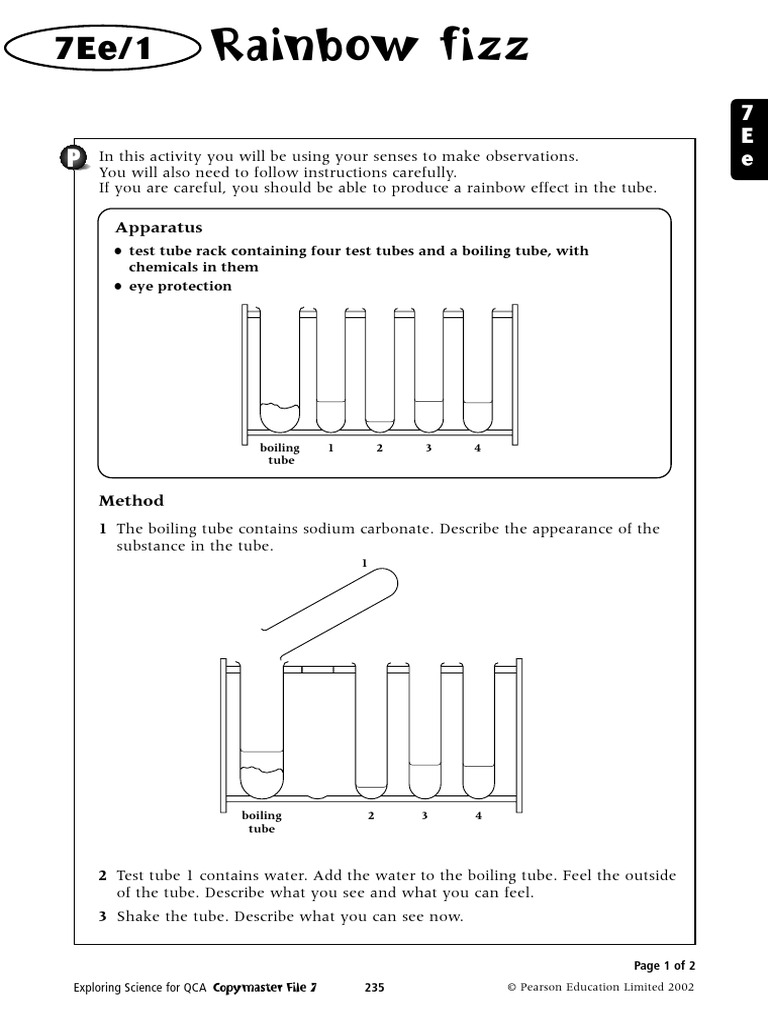 Rainbow Fizz Science Experiment | PDF | Materials | Physical Chemistry