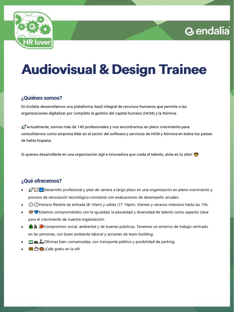 Audiovisual & Design Trainee | PDF | Red mundial | Internet y web