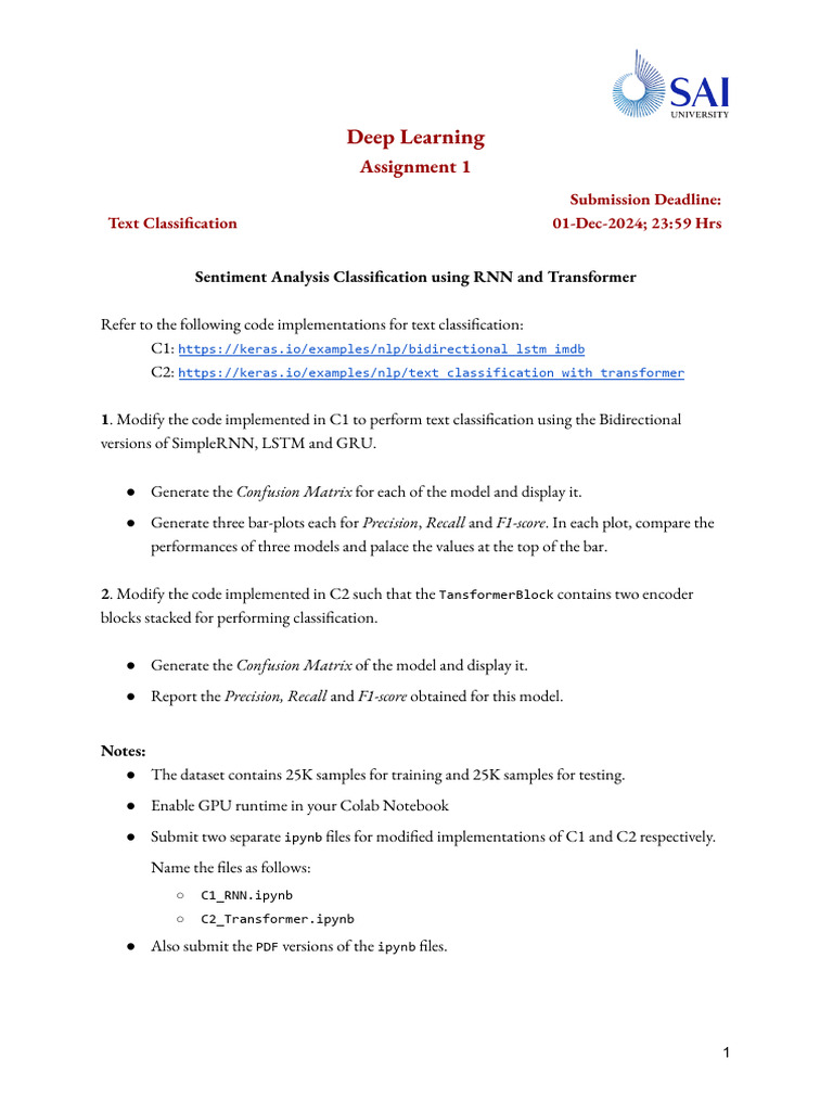 DL Assignment 01 | PDF