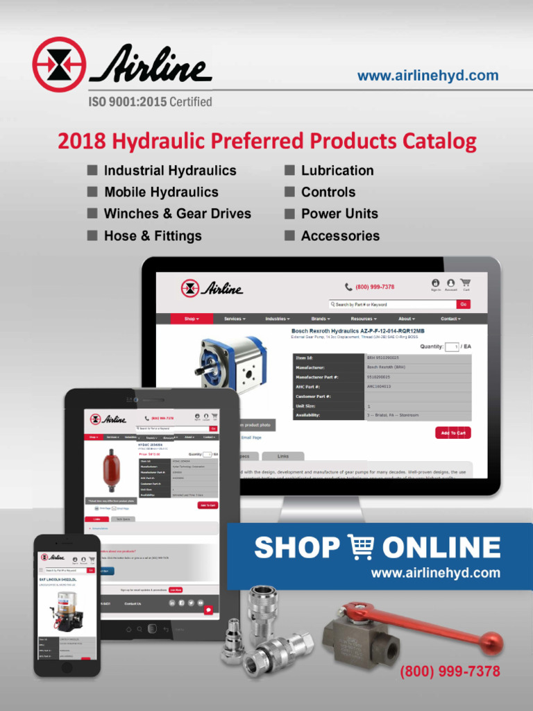 Hydraulic Products Catalog 2018 | PDF | Pump | Electric Motor