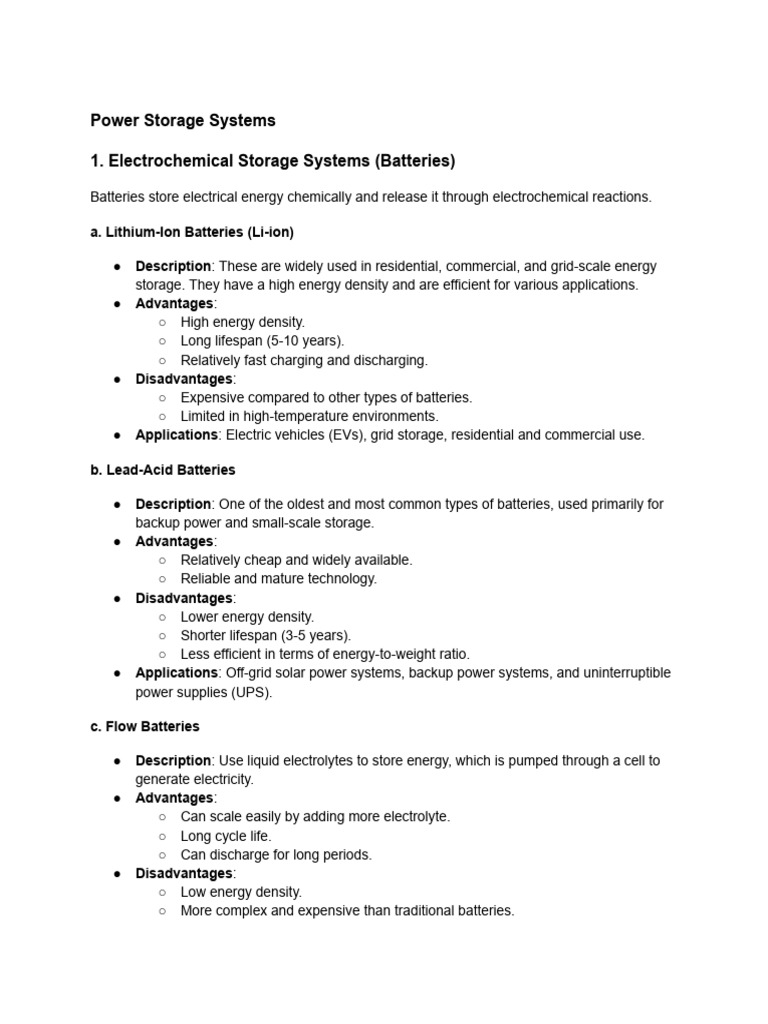 Power Storage Systems 2 | PDF | Energy Storage | Hydrogen