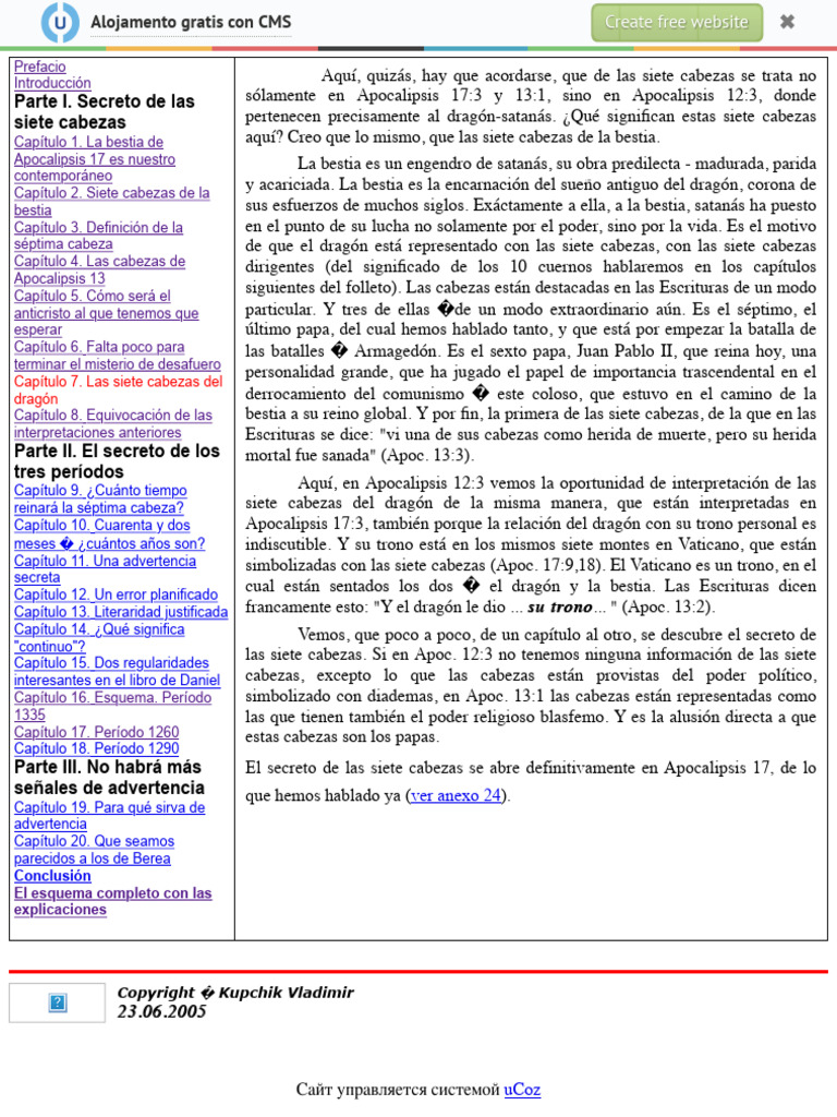 Capitulo 7. Las siete cabezas del dragon | PDF | Libro de revelación