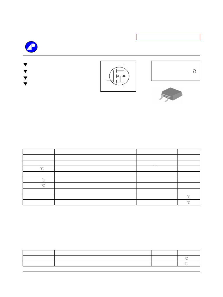 Advanced N-Channel MOSFET Specifications | PDF | Field Effect ...