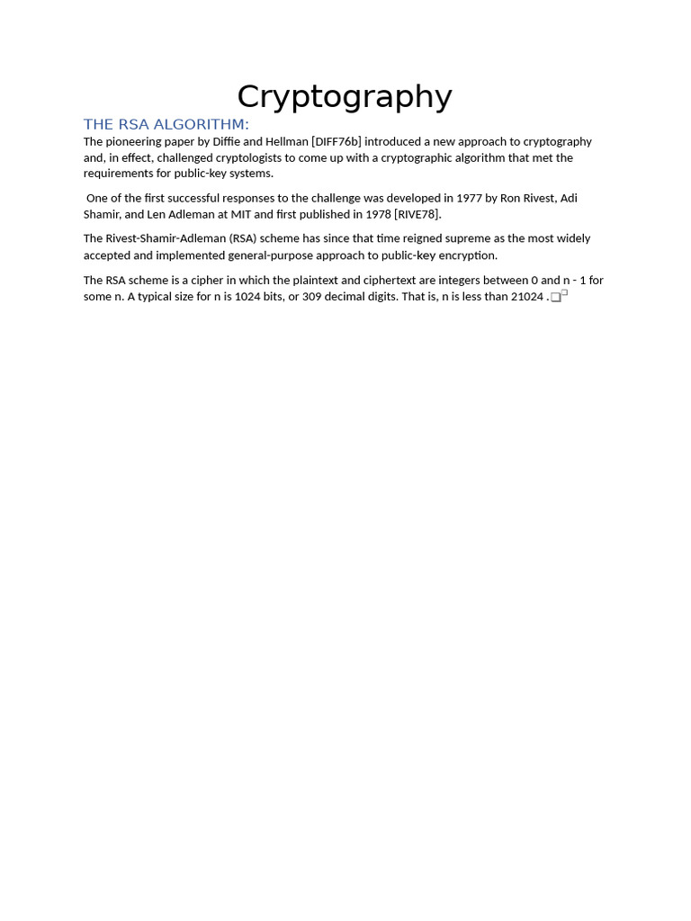 Cryptography | PDF | Cryptography | Public Key Cryptography Cryptography | PDF | Cryptography | Public Key Cryptography