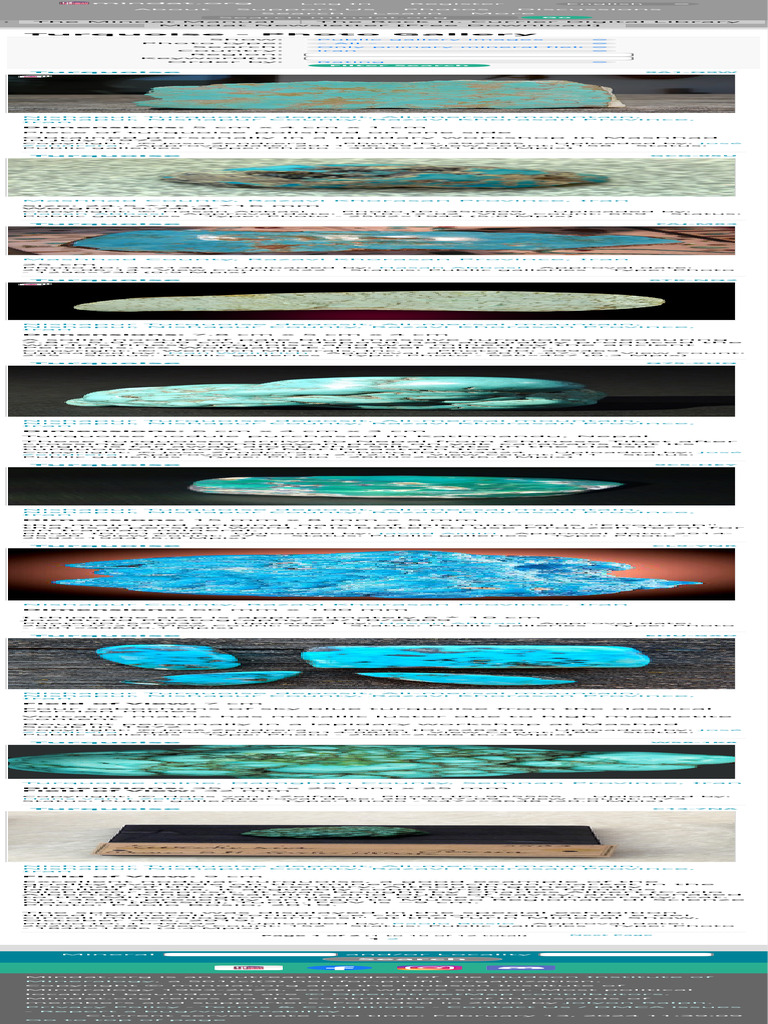 Turquoise - Photo Gallery | PDF | Mineralogy | Minerals