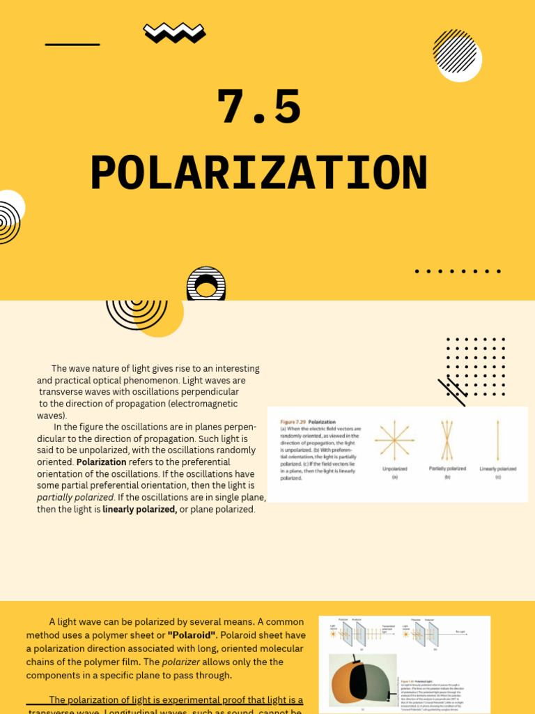 POLARIZATION DIFRACTION and INTERFERENCE - 20241202 - 170713 - 0000 | PDF | Polarization (Waves ...
