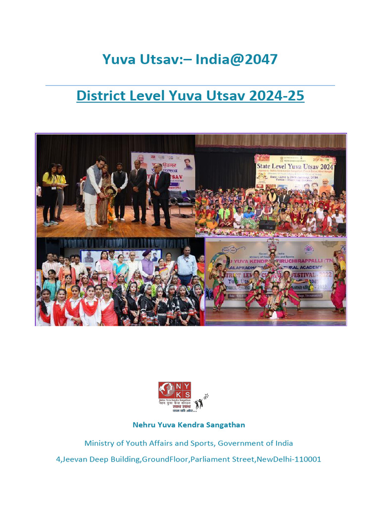 Brief Guideline-Yuva Utsav 2024 | PDF