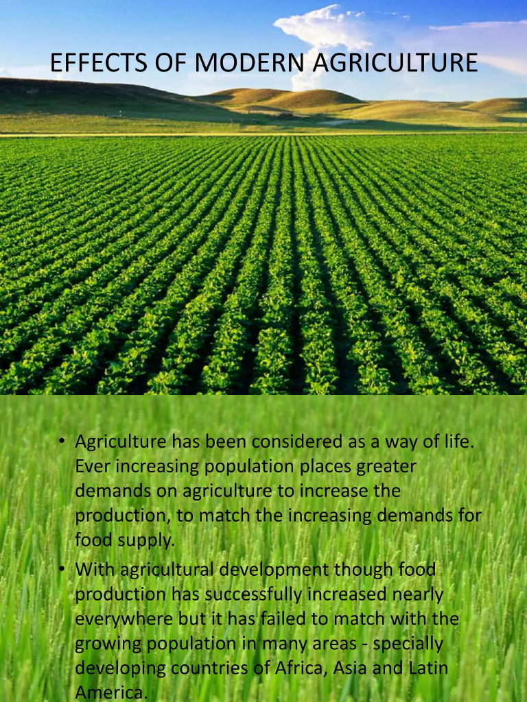 Effects of Modern Agriculture | PDF