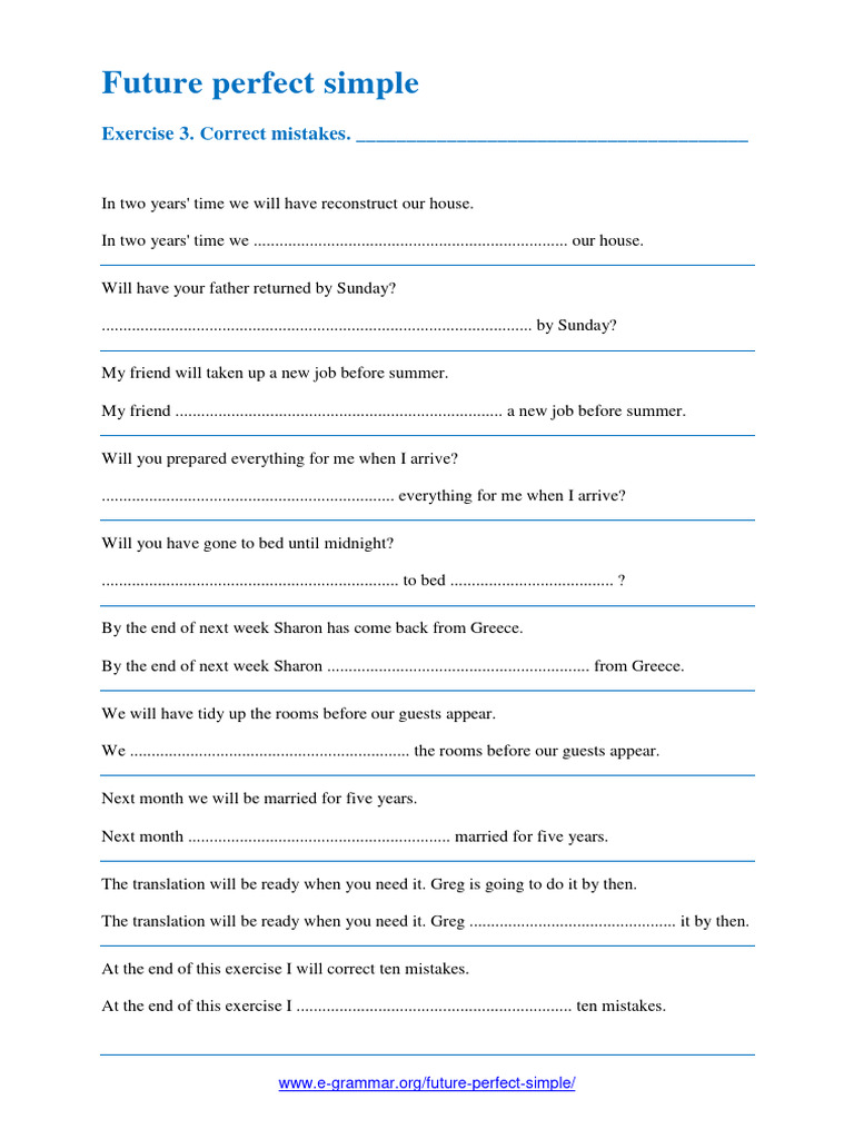 future-perfect-simple-exercise-3 | PDF