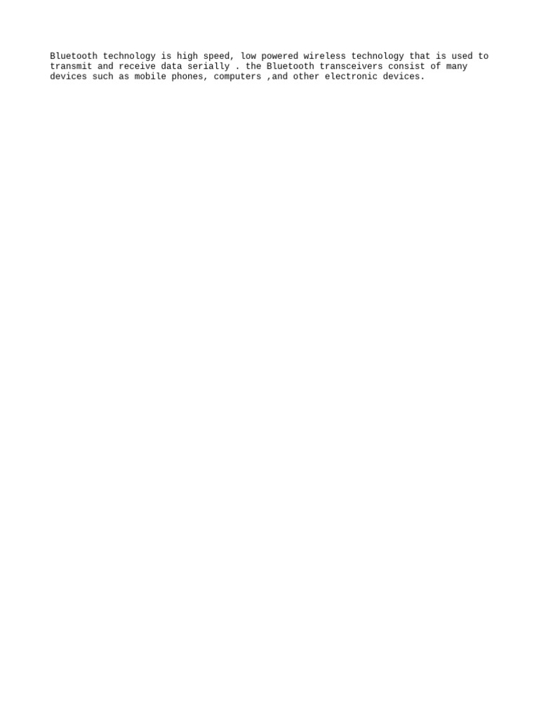 Bluetooth | PDF