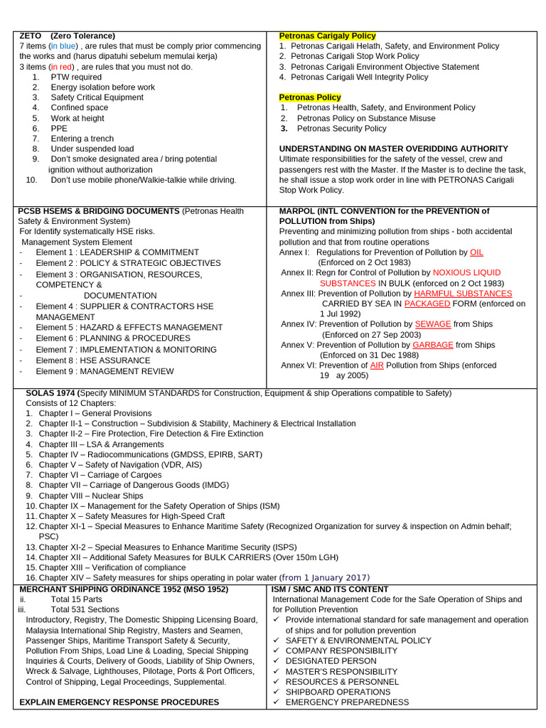 Petronas Safety and Compliance Guidelines | PDF | Ships | Verification ...