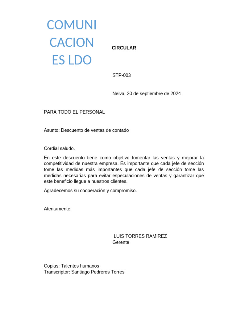 Circular Bloque y Bloque Extremo | PDF