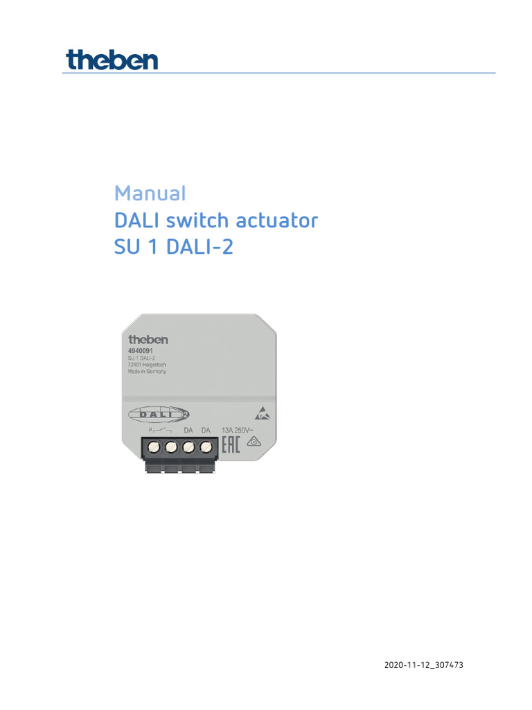 O39183v42 SU 1 DALI2 Hand Book | PDF | Switch | Relay