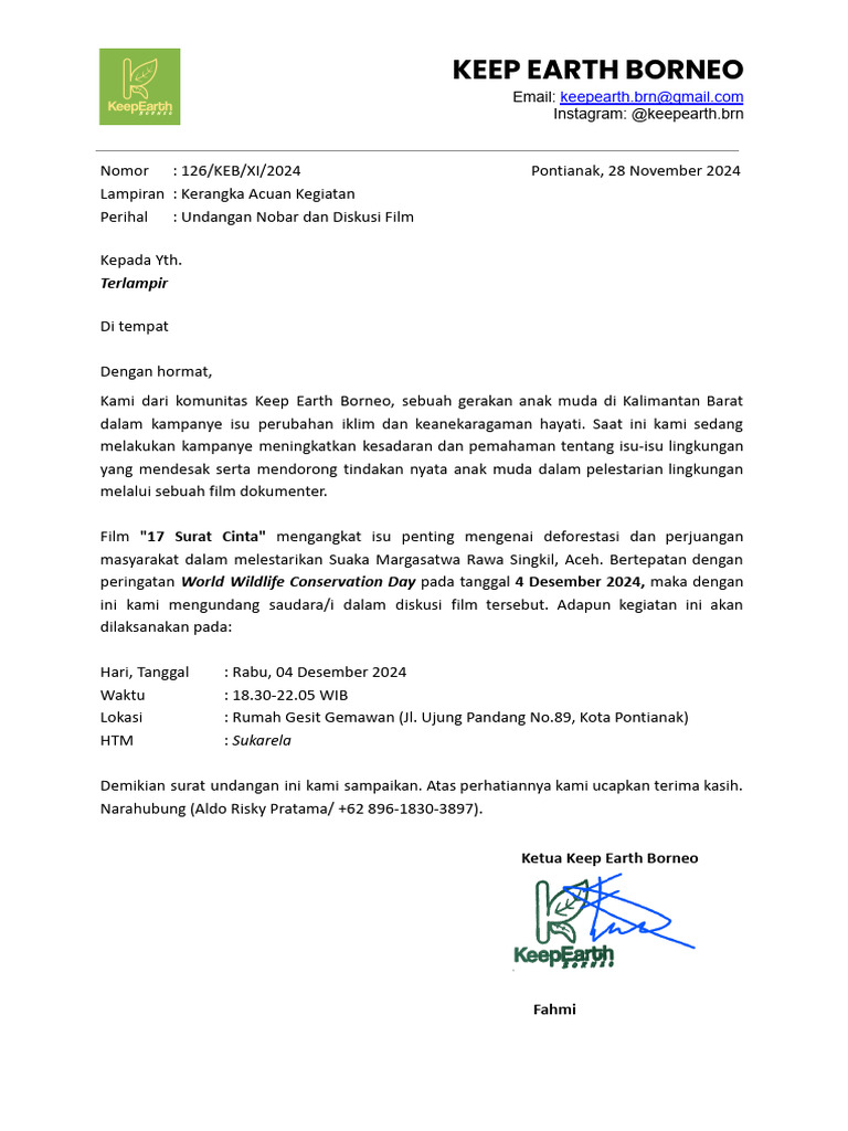 126-Undangan Nobar Dan Diskusi | PDF