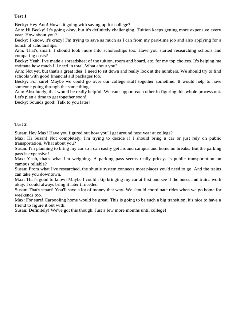 Listening Script Unit 3 | PDF