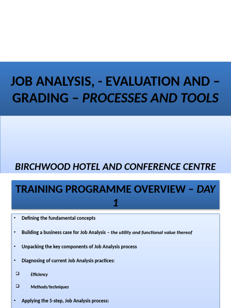 JOB ANALYSIS_EVALUATION_GRADING_PROCESS AND TOOLS_Brazen Mind | PDF ... JOB ANALYSIS_EVALUATION_GRADING_PROCESS AND TOOLS_Brazen Mind | PDF ...