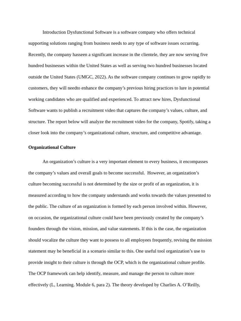 spotify analysis | PDF | Organizational Culture | Organizational Structure