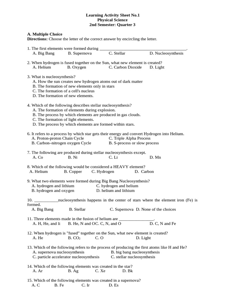 FIRST QUIZ | PDF | Intermolecular Force | Reaction Rate
