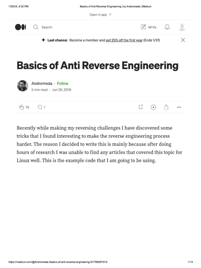 Basics of Anti-Reverse-Engineering | PDF