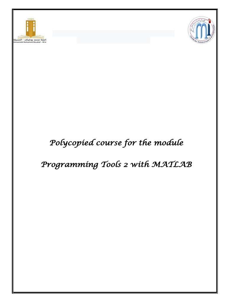 OPM 2.M.h.P1 | PDF | Matlab | Matrix (Mathematics)