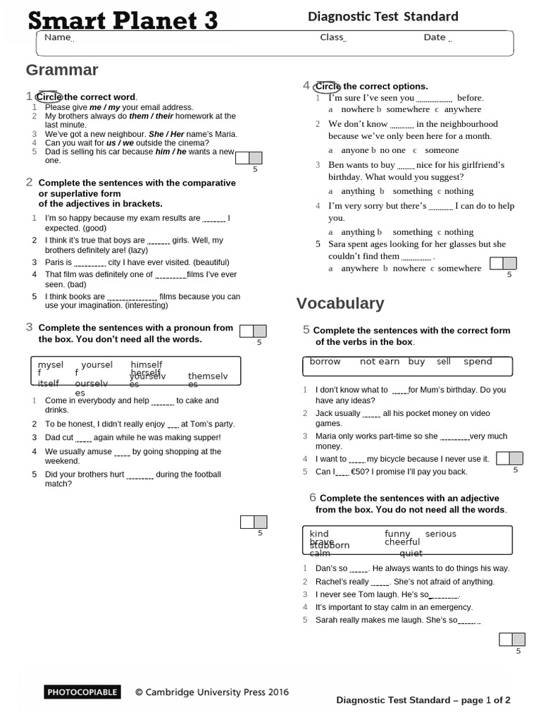Diagnostic Test Standard for English Skills | PDF