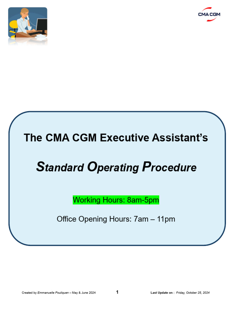 Executive Assistant's SOP | PDF