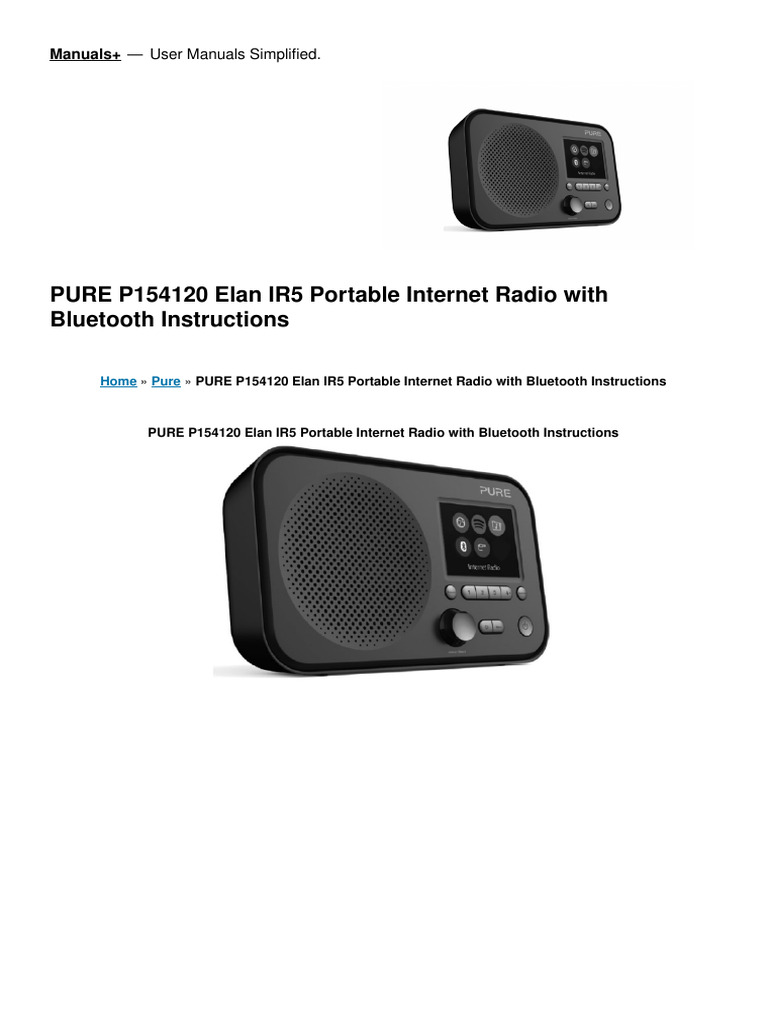 Internet radio Elan Ir5 Guide | PDF | Spotify | Bluetooth
