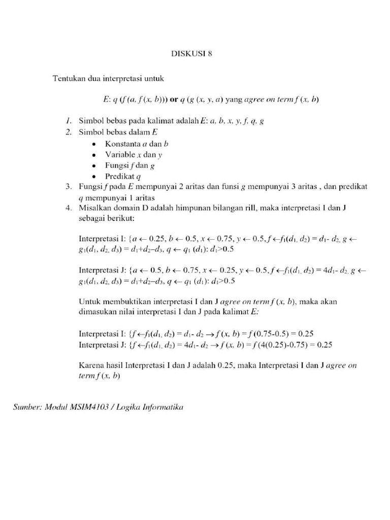 Diskusi 8 Logika Informatika Anggi | PDF