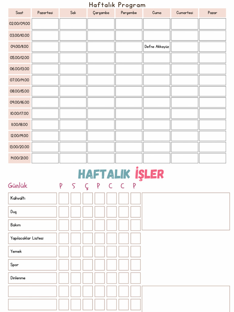 Plan (Ders Programı) | PDF