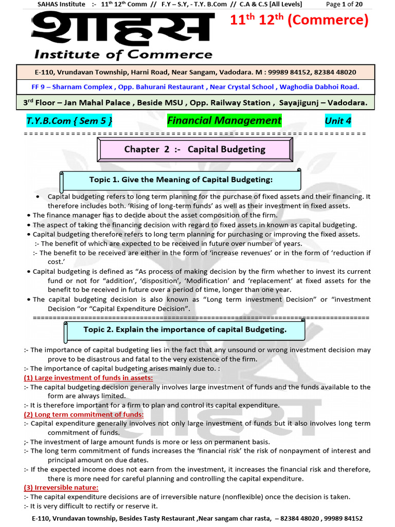FM u4 c2 | PDF | Net Present Value | Financial Accounting
