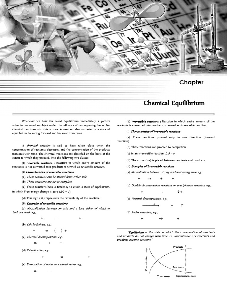 Chemical Equilibrium and Ionic Equilibrium (Errorless Chemistry) | PDF ...