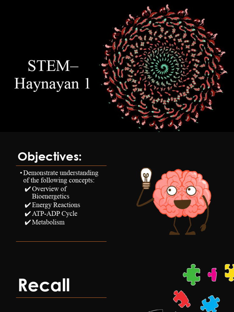 STEM 100 Haynayan Bioenergetics and Metabolism | PDF | Enzyme ...