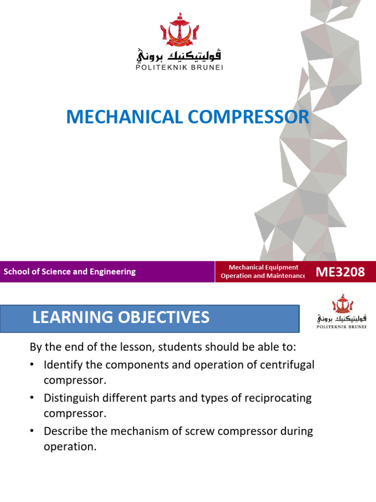 r06 - Mechanical Compressor | PDF | Piston | Bearing (Mechanical)