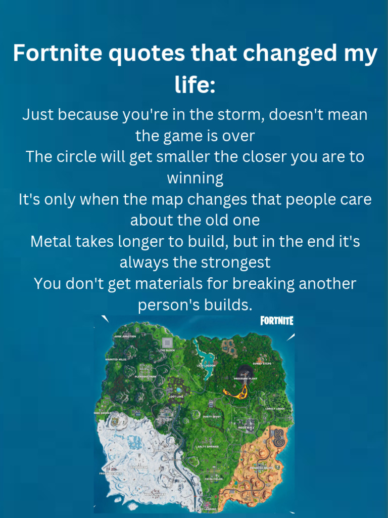 Fortnite quotes that changed my life | PDF